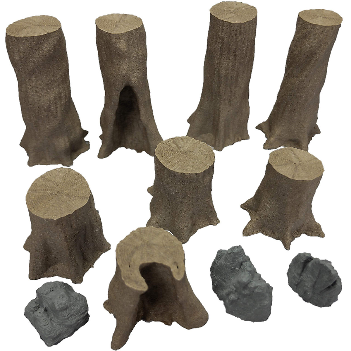 Extruded Gaming Chestnut Trees Set 2