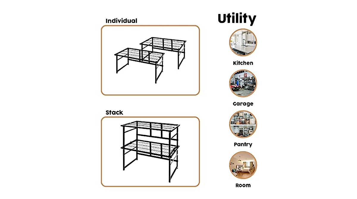 Origami R1 Stackable Storage Shelf – Heavy-Duty Collapsible Shelving