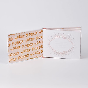 XCZBX Wedding Guest Book,Wedding Guest Book with Pen,Polaroid Guest Book for Wedding Reception,Baby Shower, Birthdays, Graduation Parties，Funeral and Special Events （Rose Gold ）