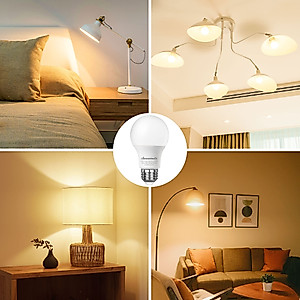 DEWENWILS 8-Pack A19 LED Light Bulb, 760LM, 3000K Soft Warm Light Bulb, Energy Saving 9W(60W Equivalent) LED Bulb, E26 Medium Screw Base, Non Dimmable, UL Listed
