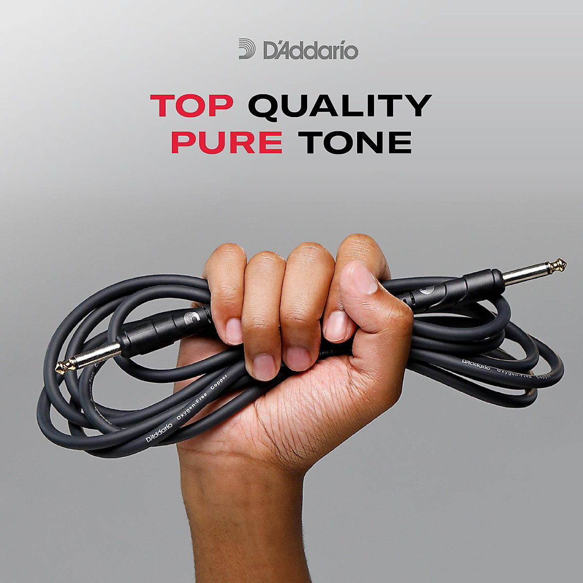 D’Addario Accessories Classic Series Guitar Patch Cables - Guitar Pedal Cable with ¼ Inch Ends - Durable & Reliable - Instrument Cable for Pedalboards - Right Angle - 1 foot