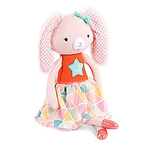 B. toys- B. softies- 15" Plush Bunny- Soft Stuffed Animal for Baby, Toddler, – Orange & Pastel Outfit- Washable Rabbit- Tippy Toes- Becky Bunny- 0 Months +