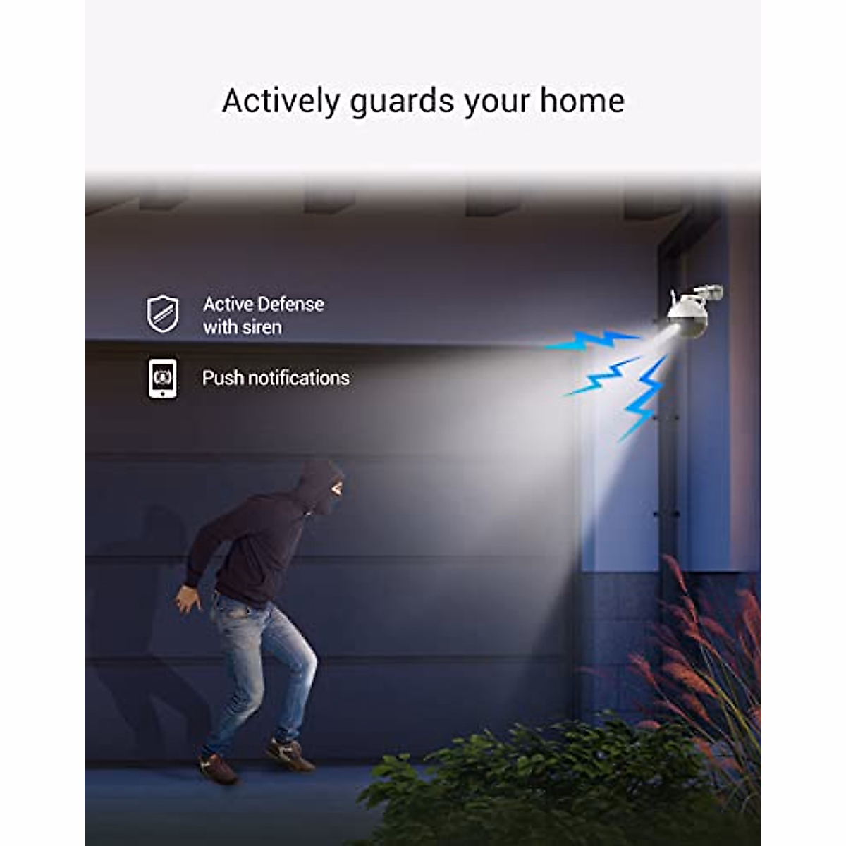 EZVIZ Security Camera Outdoor, 4MP WiFi Camera Pan/Tilt, 360° Visual Coverage, IP65 Waterproof, Color Night Vision, AI-Powered Person Detection, Two-Way Talk, Support MicroSD Card up to 256GB | C8W