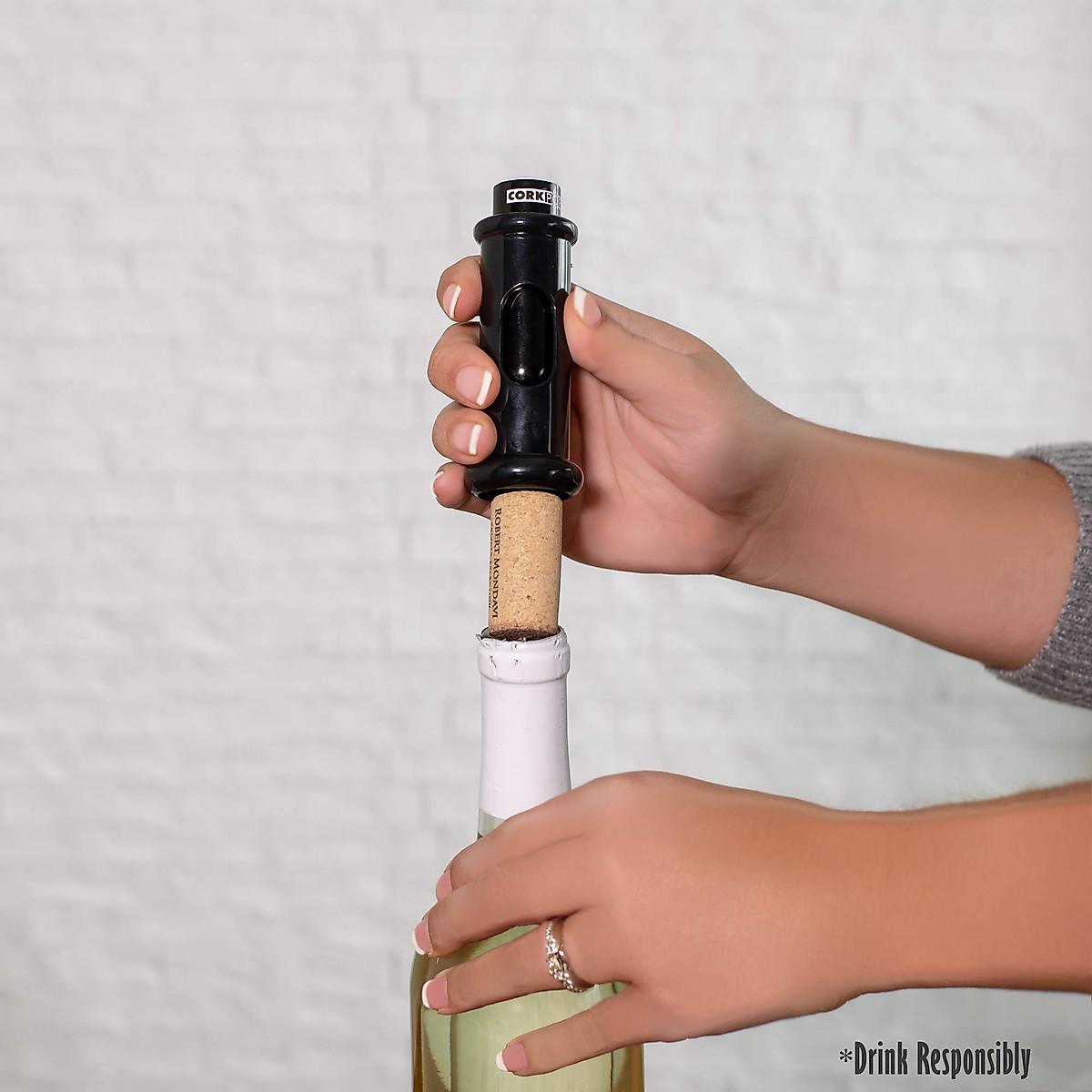 Cork Pops Black Giovanni 6.5 Inch Original Wine Bottle Opener