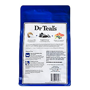 Dr Teals, Epsom Salt Charcoal, 3 Pound