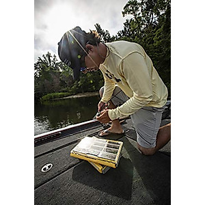 Plano Edge 3700 Premium Thin Tackle Utility Box, Clear and Yellow, Waterproof and Rust-Resistant Bait and Tackle Box Storage Organization