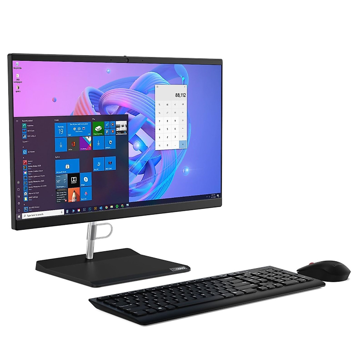Lenovo V30a All-in-one Desktop Computer, 21.5" FHD IPS Anti-Glare Display, 16GB DDR4 RAM, 1TB PCIe SSD, Intel Core i3 Processor, Wi-Fi, Webcam, DVD-RW, HDMI, Extra Monitor Support, Windows 11 Pro