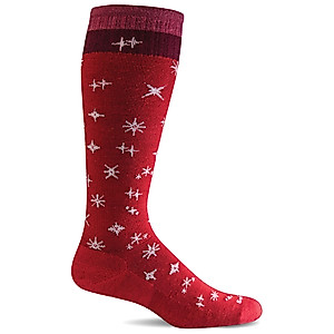 Sockwell Women's Twinkle Firm Graduated Compression Sock, Ruby - M/L