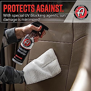 Adam's Interior Detailer (16oz) - Total Car Interior Cleaner, Protectant & Dressing | All Purpose Cleaner & Leather Conditioner | Vinyl, Dashboard, Screen, Seat Cleaner & More