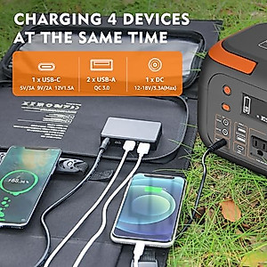 60W Foldable Solar Panel with 18V DC Outlet, for Solar Generator, Portable Solar Panel for Outdoor Camping, RV Travel, Power Station