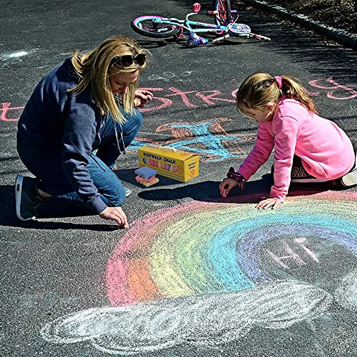 Jumbo Washable Sidewalk Chalk Set Non-Toxic Jumbo Chalk for, Painting on Chalkboard, Playground, Blackboard, and Outdoor Art Play (48)