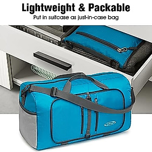 G4Free 40L 65L Foldable Duffel Bag Water Resistant Carry On Tote Bag Lightweight Packable Duffel Bag for Travel Overnight Weekender Bag for Men Women