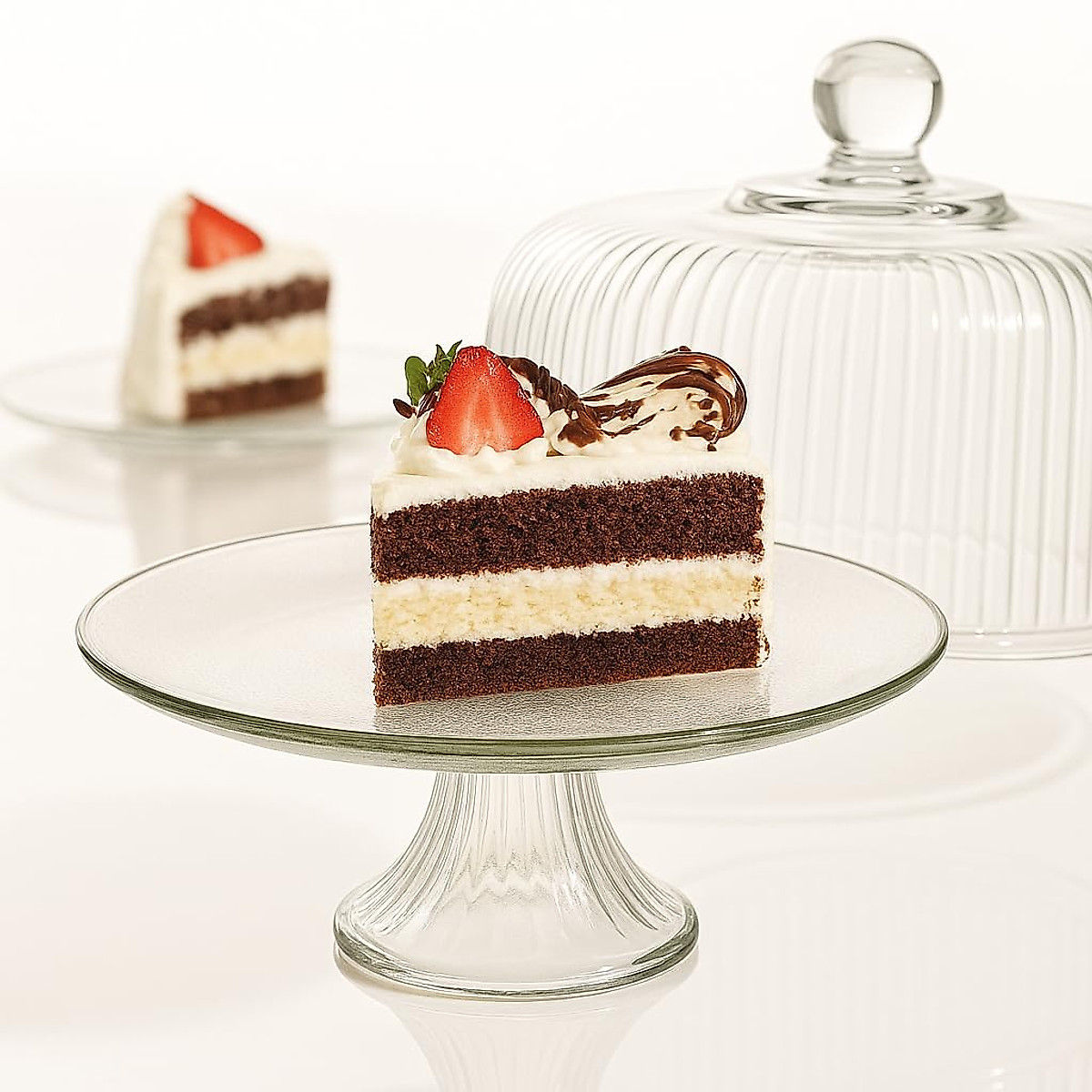 Anchor Hocking Monaco Cake Set, STD, Crystal