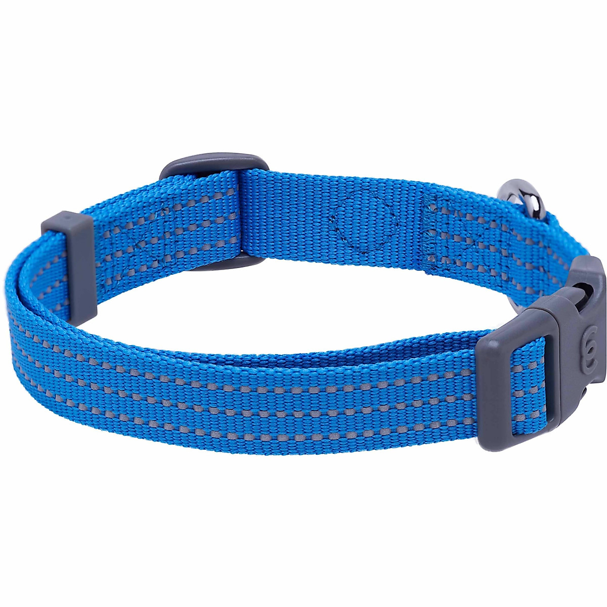 Blueberry Pet Essentials Reflective Better Basics Matching Dog Collar Leash Harness Set in French Blue, Adjustable Collar with Harness & 5 ft Leash for Medium Dogs