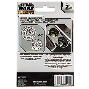 Plasticolor 001970R01 Star Wars Mandalorian Baby Yoda The Child Auto Coasters Set of 2