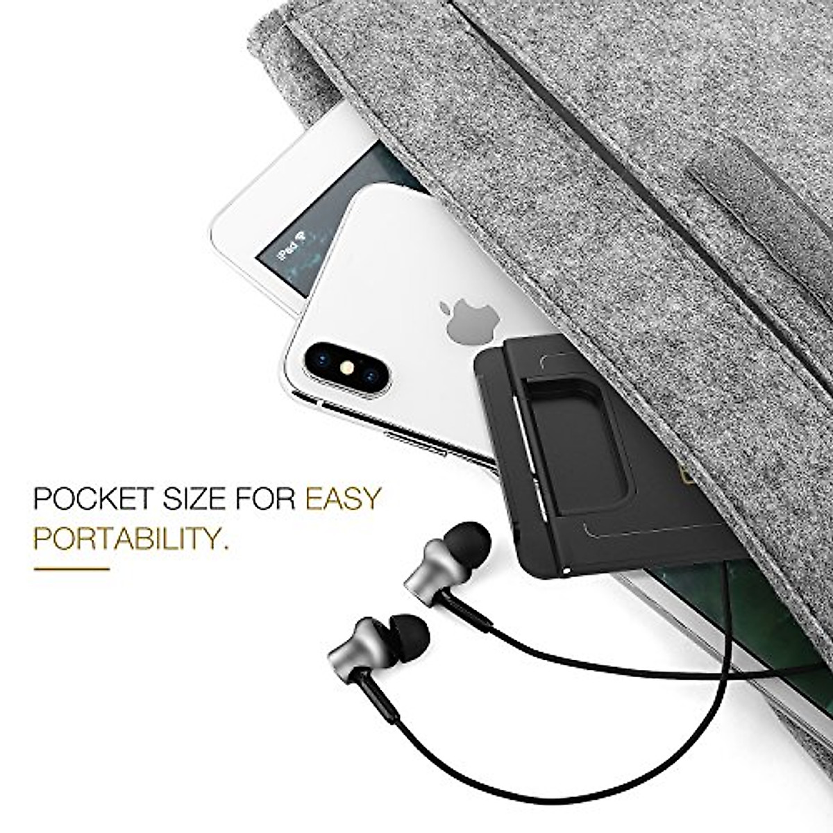 MoKo Phone/Tablet Stand, Foldable Tablet Holder Compatible with iPhone 13 Pro Max/13 Pro/13, iPhone 12/12 pro Max/11/Xs Max, iPad Pro 11, iPad Air 4/Mini 6 2021, iPad 9th 10.2", Black