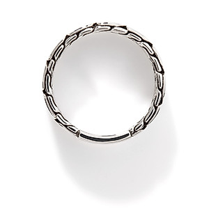 John Hardy Classic Chain Collection Men's Band Ring, 8MM 925-Sterling Silver Ring