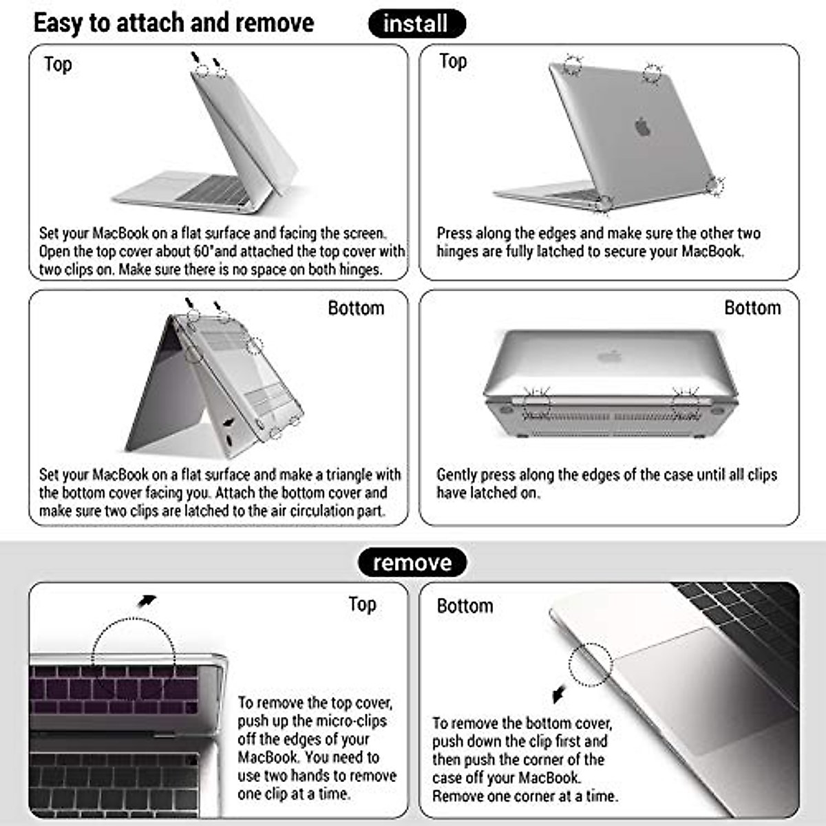 IBENZER Compatible with 2022 2021 2020 MacBook Air 13 inch case M1 A2337 A2179 A1932, Plastic Hard Shell Case for Mac Air 13 Retina Display with Touch ID, Crystal Clear, MMA-T13CYCL