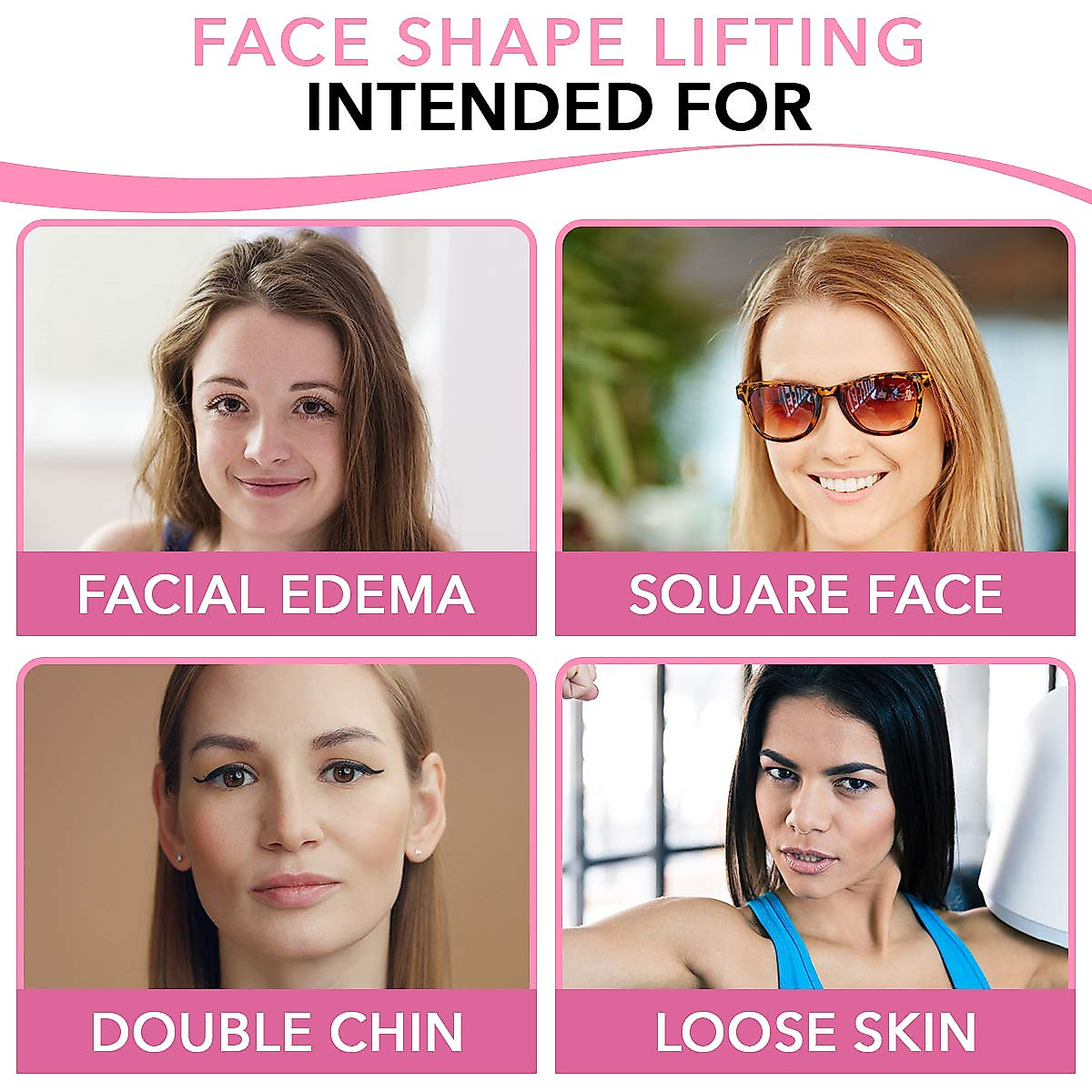 V Shaped Slimming Face Mask | Double Chin Reducer for Firming Moisturizing & Contour Lifting | Instant Lift Strap Wrinkles Remover | V-Line Beauty Band Patch with Collagen Vitamin E & C - 5 Pack