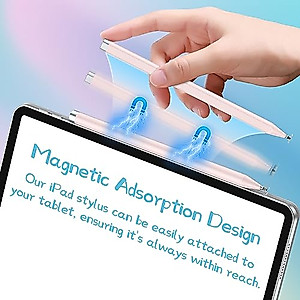 Stylus Pens for Touch Screens, Stylus Pen for iPad with High Sensitivity Disc & Magnetic Adsorption, Compatible with iPad, iPhone, Android, Tablets and Other Capacitive Touch Screens