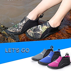 Dive Boots Neoprene Wetsuit Booties Scuba Diving Booties 3MM 5MM for Men Women, Fin Booties Quick-Dry Anti-Slip Water Sports Boots for Surfing Fishing Kayaking (3mm Grey, US Men’s 5 / US Women’s 6)