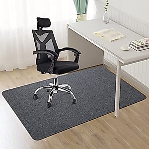 CELION Edging Office Chair Mat for Hardwood & Tile Floor, 55"x35" Computer Gaming Rolling Chair Mat, Under Desk Low-Pile Rug, Large Anti-Slip Floor Protector for Home Office (Dark Grey, 55" x 35")