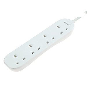 Masterplug - Extension Lead 240 Volt 4 Gang 13 Amp White 5 Metre