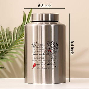 Decorative Large Urns for Ashes Adult Male Up to 220 lbs,Tree of Life Urn for Mom Dad Ashes with Velvet Bag,Angel Urns for Human Ashes Adult Female,Cross Cremation urn (Tree of Life, Original)