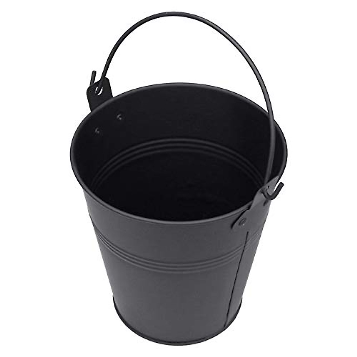 Grisun Grill Drip Grease Bucket & 15-Pack Liners for Traeger, Pit Boss, Camp Chef, Oklahoma Joe's, Z Grill, Black Galvanized Steel Metal Pail with Disposable Aluminum Grill Bucket Liner/Drip Insert