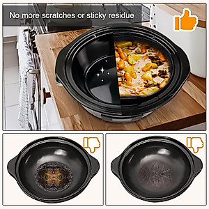 ChefAid Slow Cooker Liners Crock Pot Insert Accessories for 5 6 7 Quart Slow Cookers, 100% Silicone Reusable Liner, Food Safe & Dishwasher Safe (Black)