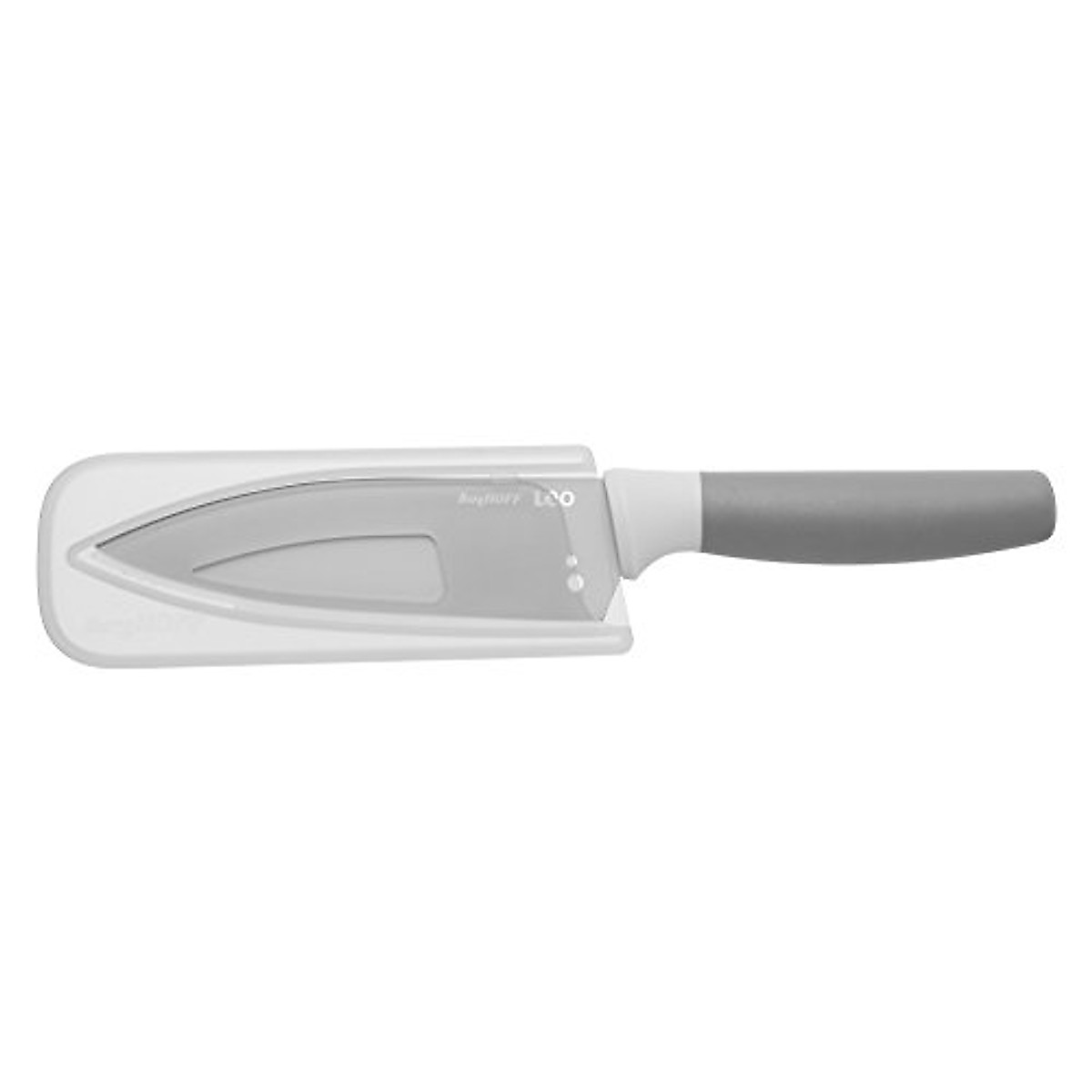 Berghoff Leo Ceramic Coated Non-Stick Small Chefs Knife with Herb Stripper, 14cm, Stainless Steel, Grey, 6 x 26.5 x 2 cm