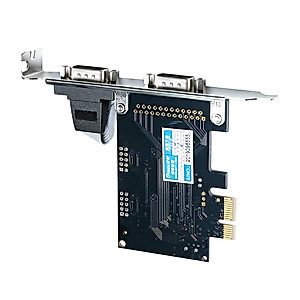 DTECH 2 Port PCI-E Serial Card RS232 PCI Express Adapter COM Port Expansion for Desktop Computer PC Windows 10 8 7 XP Vista Linux Mac with 16C550 UART