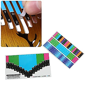 Colorful Kalimba Stickers for Easy Practice