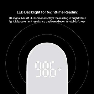 iHealth No-Touch Forehead Thermometer, Digital Infrared Thermometer for Adults and Kids, Touchless Baby Thermometer, 3 Ultra-Sensitive Sensors, Large LED Digits, Quiet Vibration Feedback, Non Contact