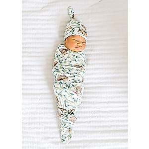 Copper Pearl Large Premium Knit Baby Swaddle Receiving Blanket Bear