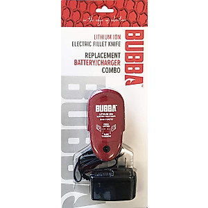 BUBBA Lithium Ion Replacement Battery and Charger Combo for Cordless, Rechargeable EFK, Red
