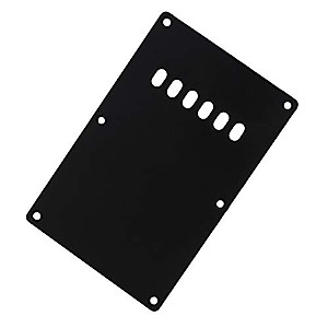 lovermusic Black Guitar Tremolo Spring Cover 6 Hole Cover Plate Accessories Replacement for Electric Guitar
