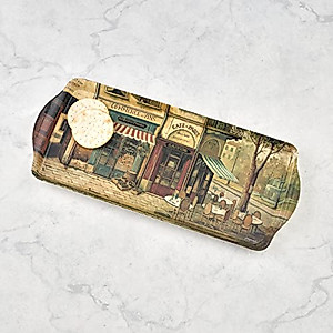 Pimpernel Parisian Scenes Collection Sandwich Tray | Serving Platter | Crudité and Appetizer Tray for Indoor and Outdoor use | Made of Melamine | Measures 15.1" x 6.5" | Dishwasher Safe