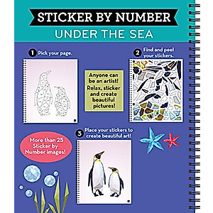 Brain Games - Sticker by Number: Under the Sea (28 Images to Sticker)