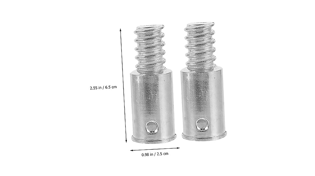 YARNOW 2pcs Threaded Tip for Extension Pole - Stainless Steel Connectors