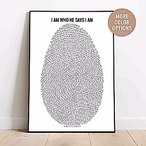 Fingerprint 70 Bible Verses on Identity by Project Made New, Jesus Painting, Thumbprint, Christian Art, lds art, Bible Art, Scripture Art Print Gods Thumbprint Fingerprint (White, 20x30)