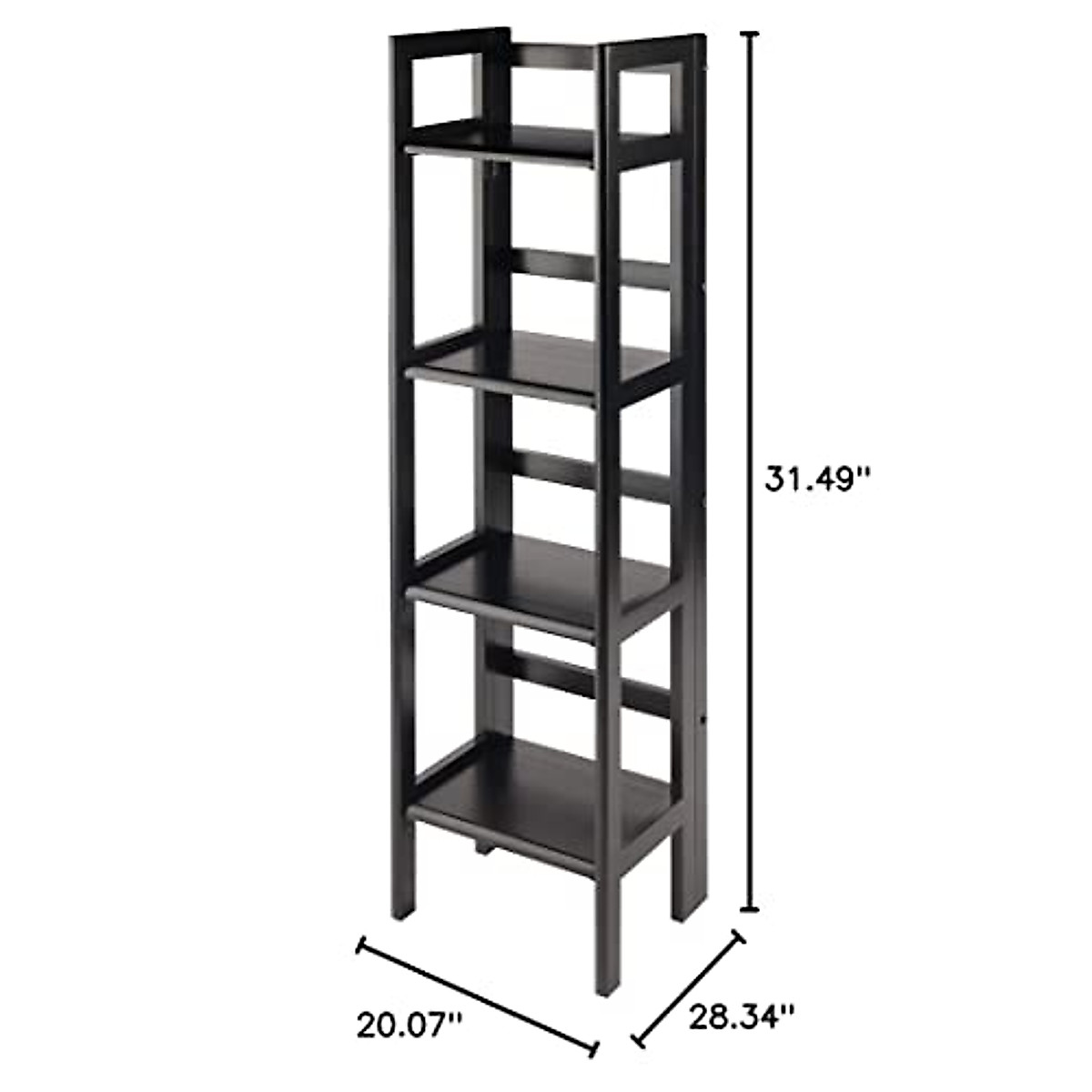 Winsome Wood Terry Shelving, Black