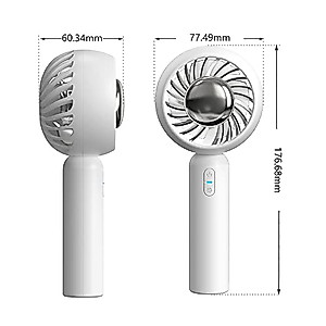 Sun3drucker Portable Cold Compress Handheld Fan - USB Rechargeable Fast Cooling Icy Mini Personal Hand Fan with 3 Speed for Office, Outdoors, Travel, Hiking, Camping
