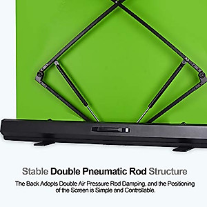Upgrate EMART Green Screen, 61 x 72in Collapsible Chroma Key Panel for Background Removal, Portable Retractable Wrinkle Resistant Chromakey Green Backdrop with Auto-Locking Frame, Aluminum Hard Case