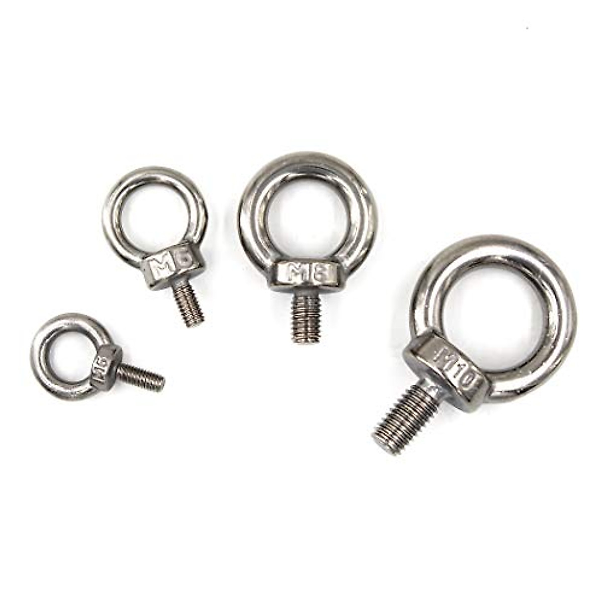 M3 Ring Shape Lifting Threaded Eye Bolt 304 Stainless Steel for Eye Nut Fastener-30 Pack