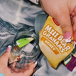 SHILO Lunch Storage Tower Gray, Travel Food Container for Candies Chips Snacks – Set of 2 with Bonus Shilo GDH