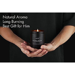 House Warming Gifts New Home, Housewarming Candle & Vintage Leather Scented Candles