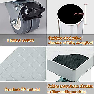 Multi-Functional Furniture Dolly Roller Base Adjustable Movable Base Refrigerator Stand for Washing Machine Refrigerator and Dryer (4 Wheel)