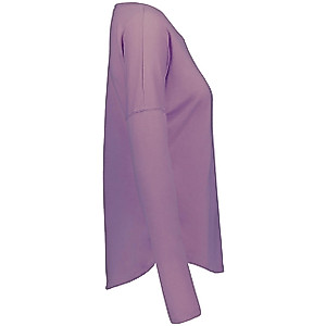 Augusta Sportswear Womens Lux Tri-Blend Long Sleeve Shirt, Light Lavender Heather, 3XL