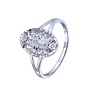 SURANO DESIGN JEWELRY Sterling Silver Saint Jude Diamond Cut Finish Ring (6)